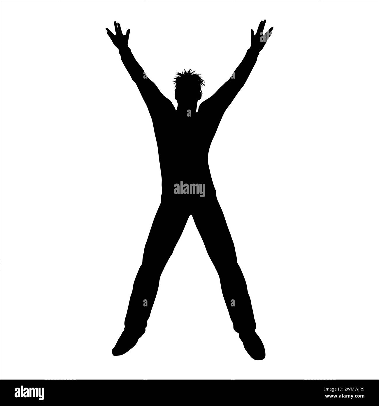 art illustration design concept of silhouette human celebrate Stock ...