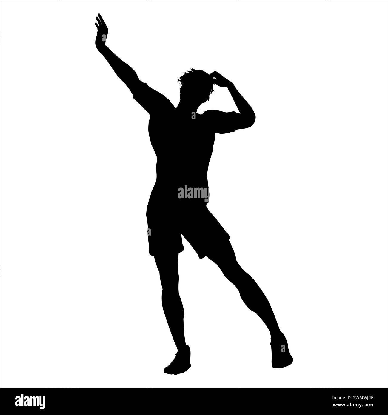 art illustration design concept of silhouette human celebrate Stock ...