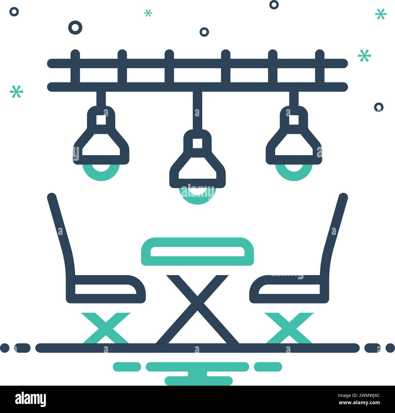 Courtyard dining Stock Vector Images - Alamy