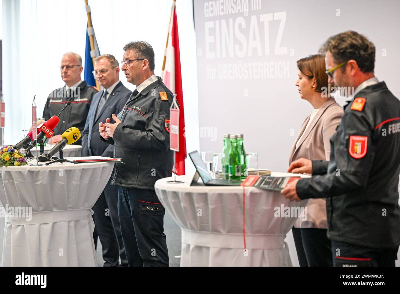 Pressekonferenz Feuerwehr Jahresbilanz 2023 28.02.2024, Linz, AUT ...