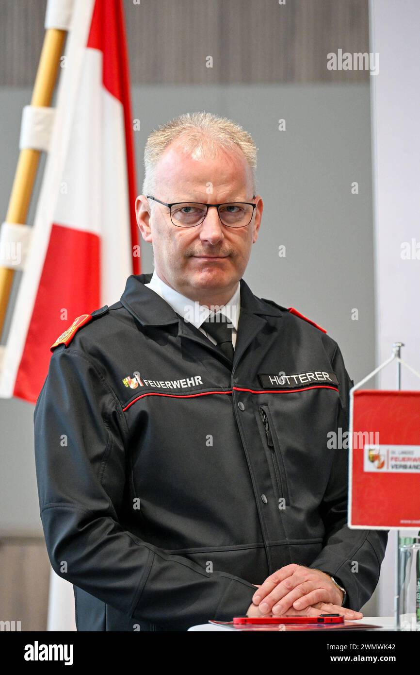 Pressekonferenz Feuerwehr Jahresbilanz 2023 28.02.2024, Linz, AUT ...