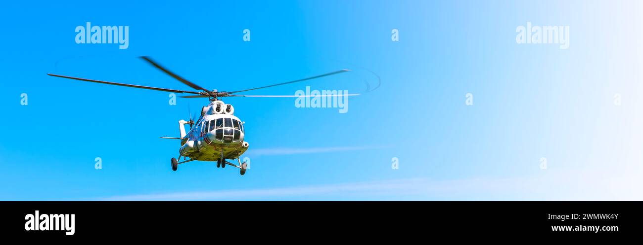 Blue aviation approach helicopter hi-res stock photography and images ...