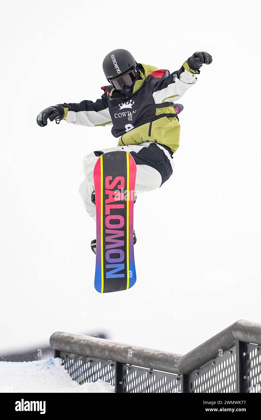 Nagano, Japan. 28th Feb, 2024. Yuto Miyamura Snowboarding : COWDAY ...