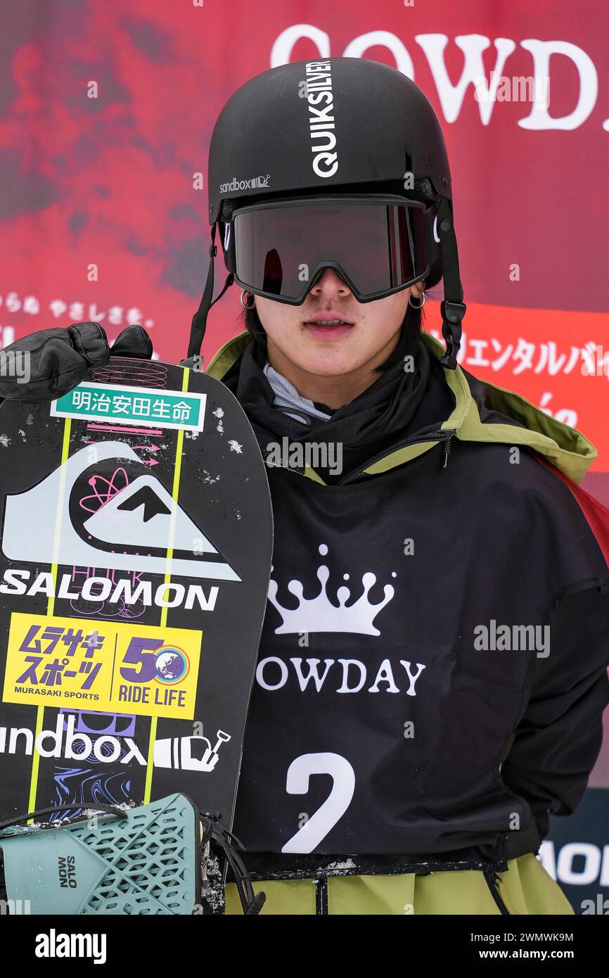 Nagano, Japan. 28th Feb, 2024. Yuto Miyamura Snowboarding : COWDAY ...