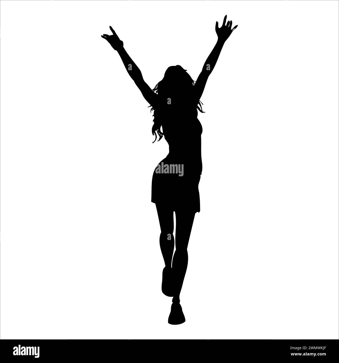 art illustration design concept of silhouette human celebrate Stock ...