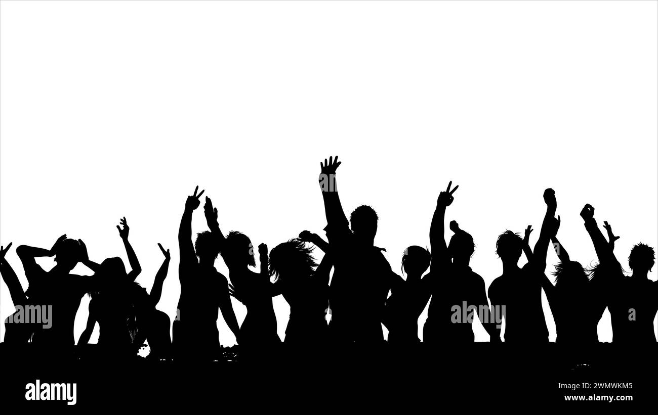 art illustration design concept of silhouette human celebrate Stock ...