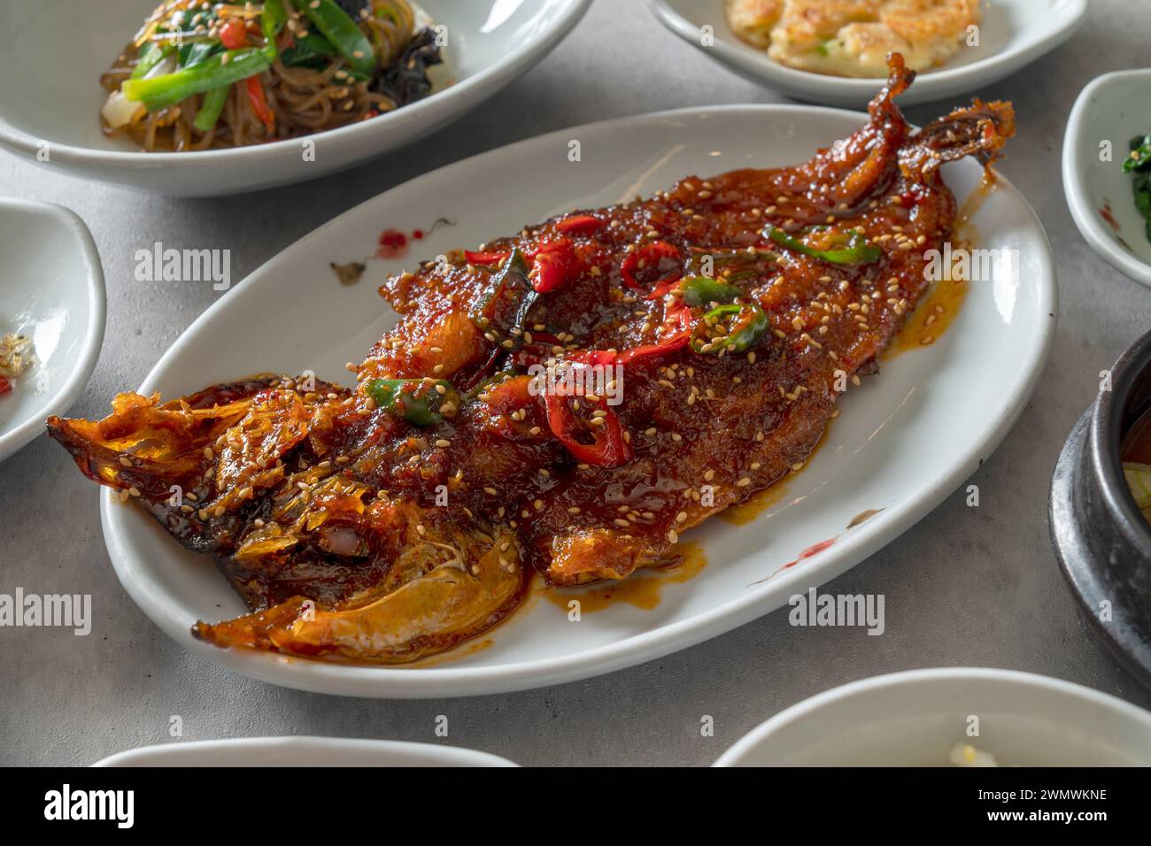 Korean food dish Soy Sauce Marinated Crab, Set Menu, Grilled La Ribs ...