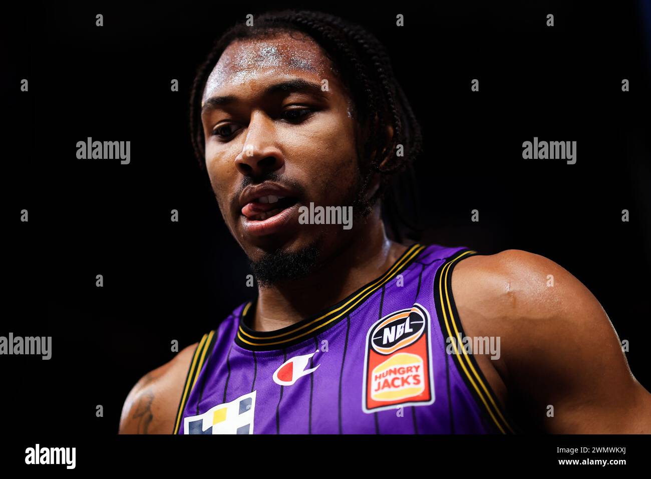 Sydney, Australia. 28th Feb, 2024. Jaylen Adams of the Kings looks on ...