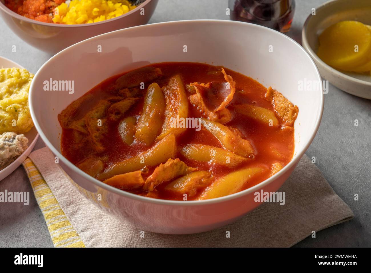 Tteokbokki, rose tteokbokki, fried food, Pache tteokbokki, snack food ...