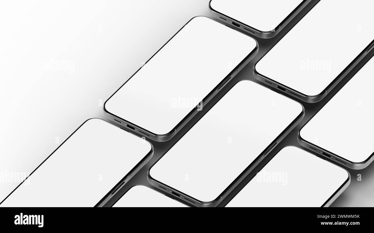 Smartphone with a modern bezel-less design with empty space for your ...