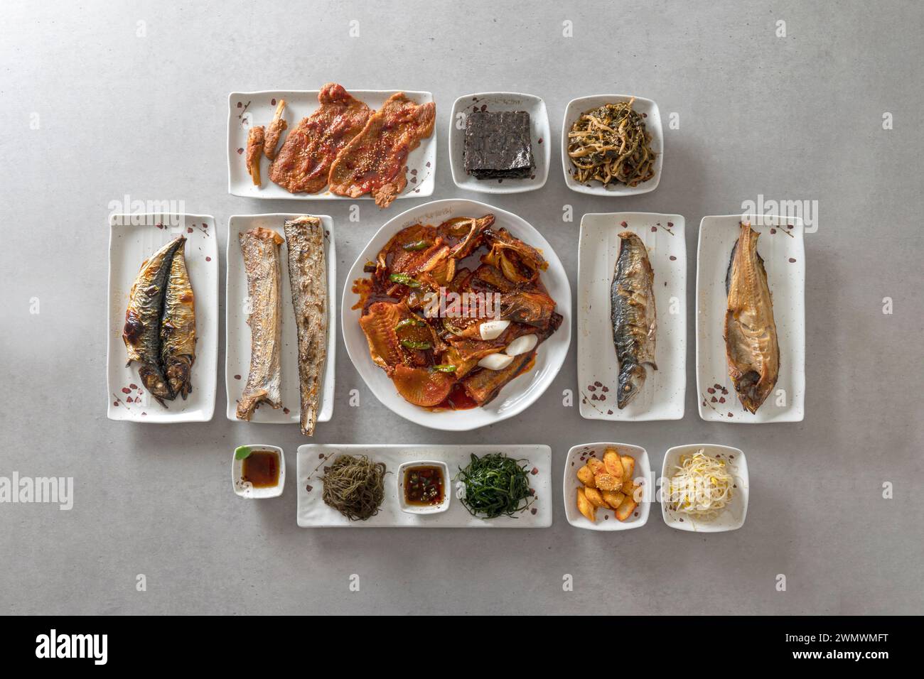 Korean food dish Braised pollack, braised pollack, braised short ribs ...