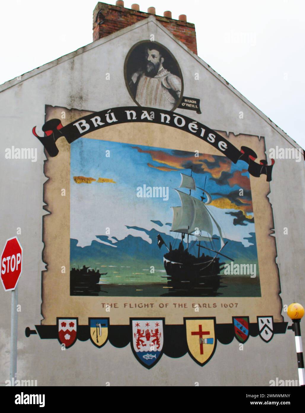 Mural on Crawford's Street depicting the Flight of the Earls in 1607 ...