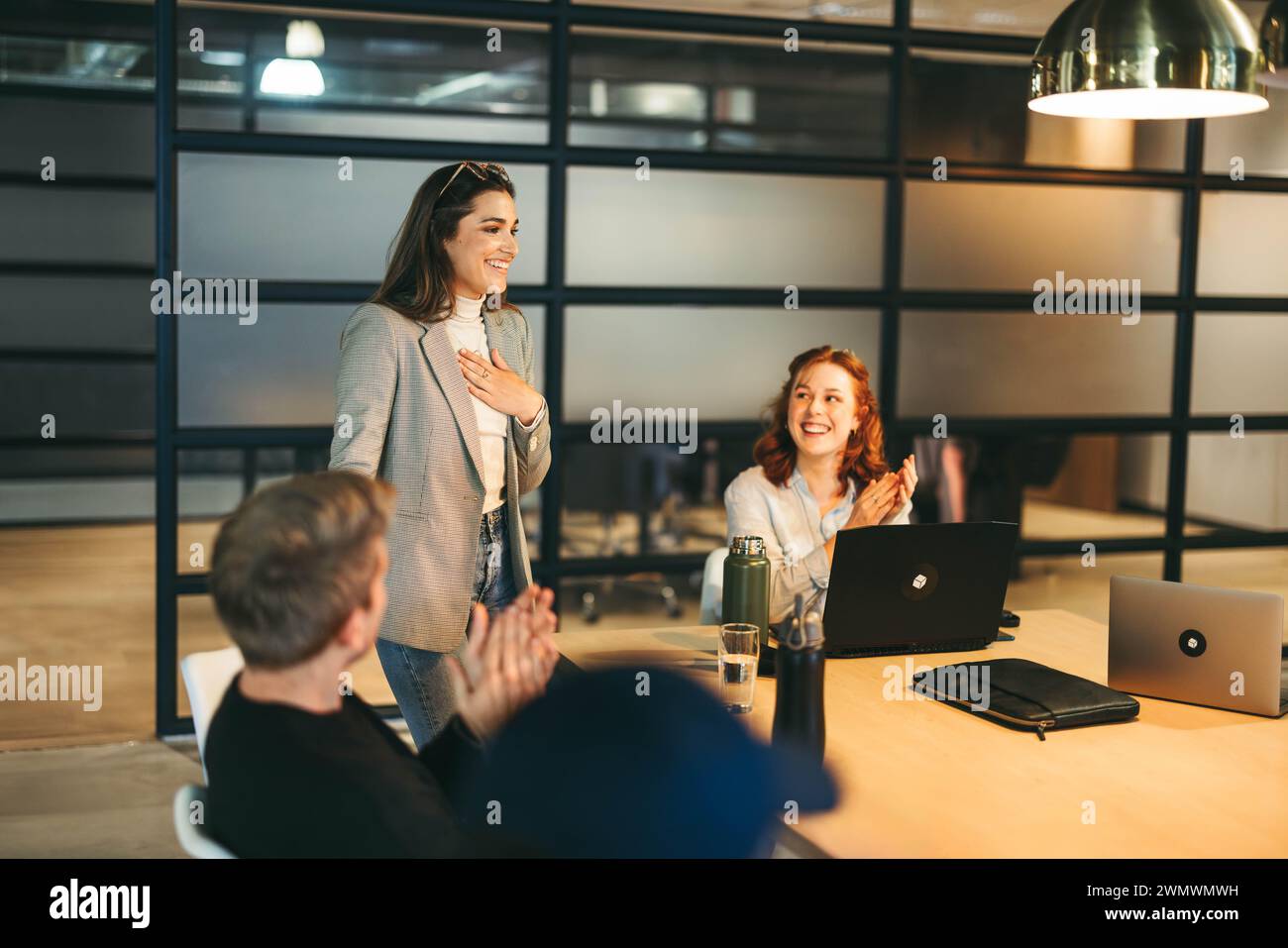 Dynamic business team discussing hi-res stock photography and images - Alamy
