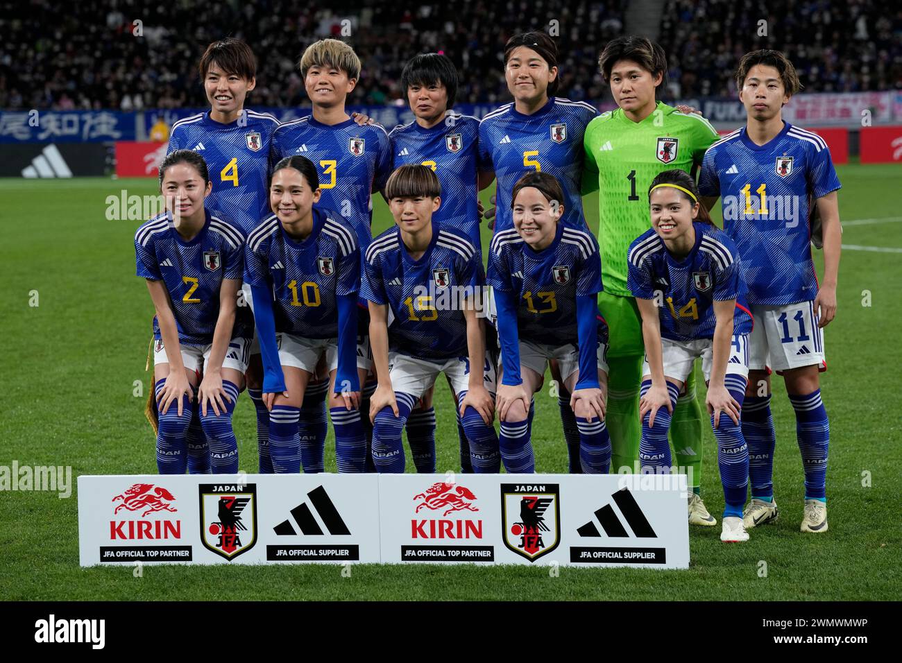 Japan soccer team poses for a group photo ahead of the final qualifier ...