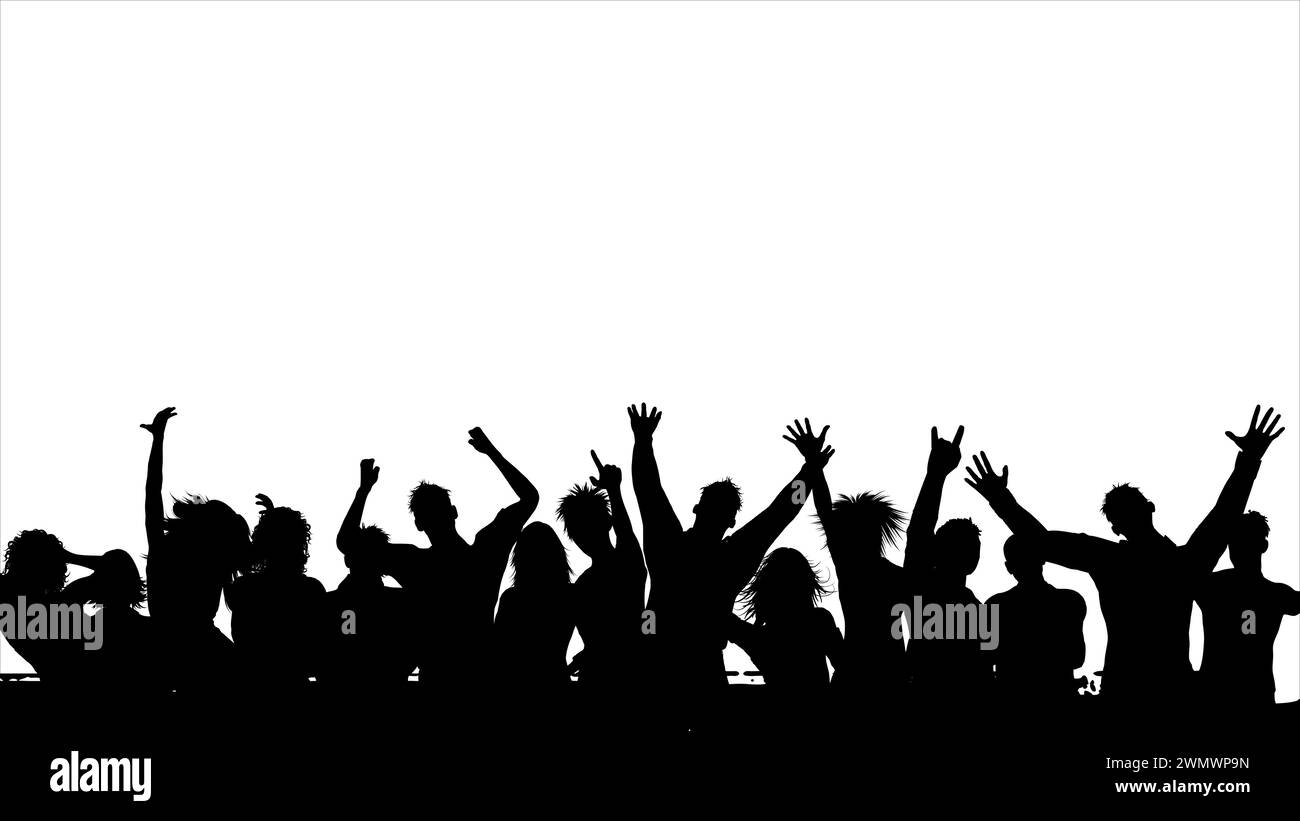 art illustration design concept of silhouette human celebrate Stock ...