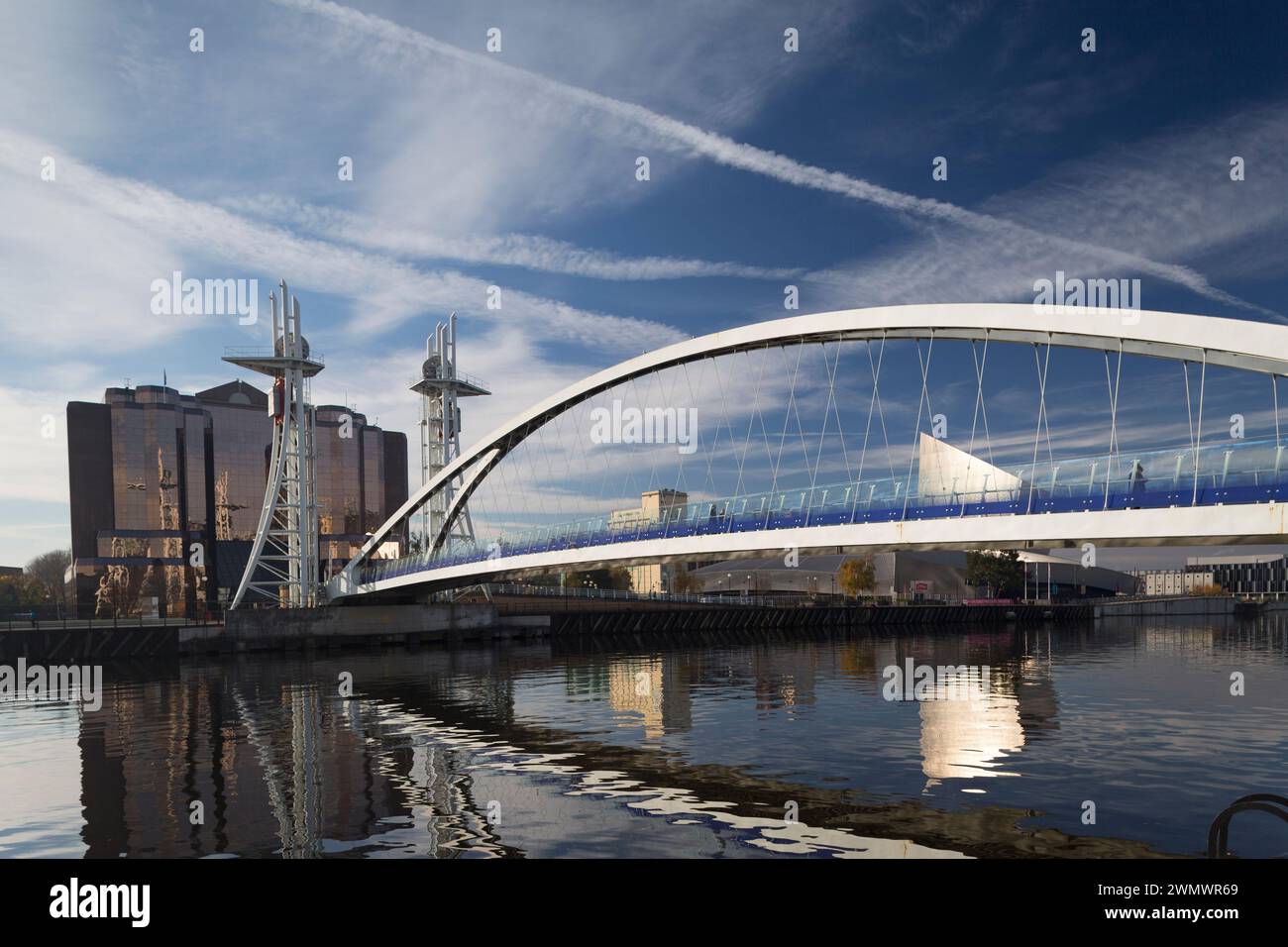 Side view pedestrian footbridge hi-res stock photography and images - Alamy