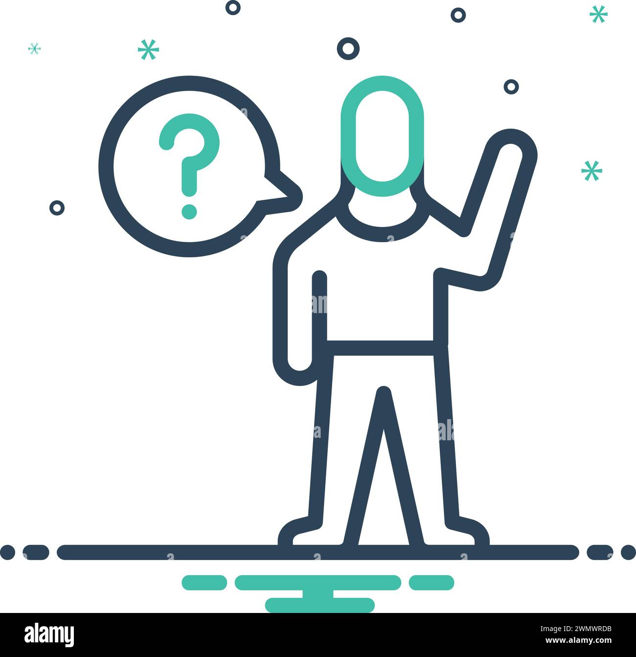 Hand raised and question Stock Vector Images - Alamy