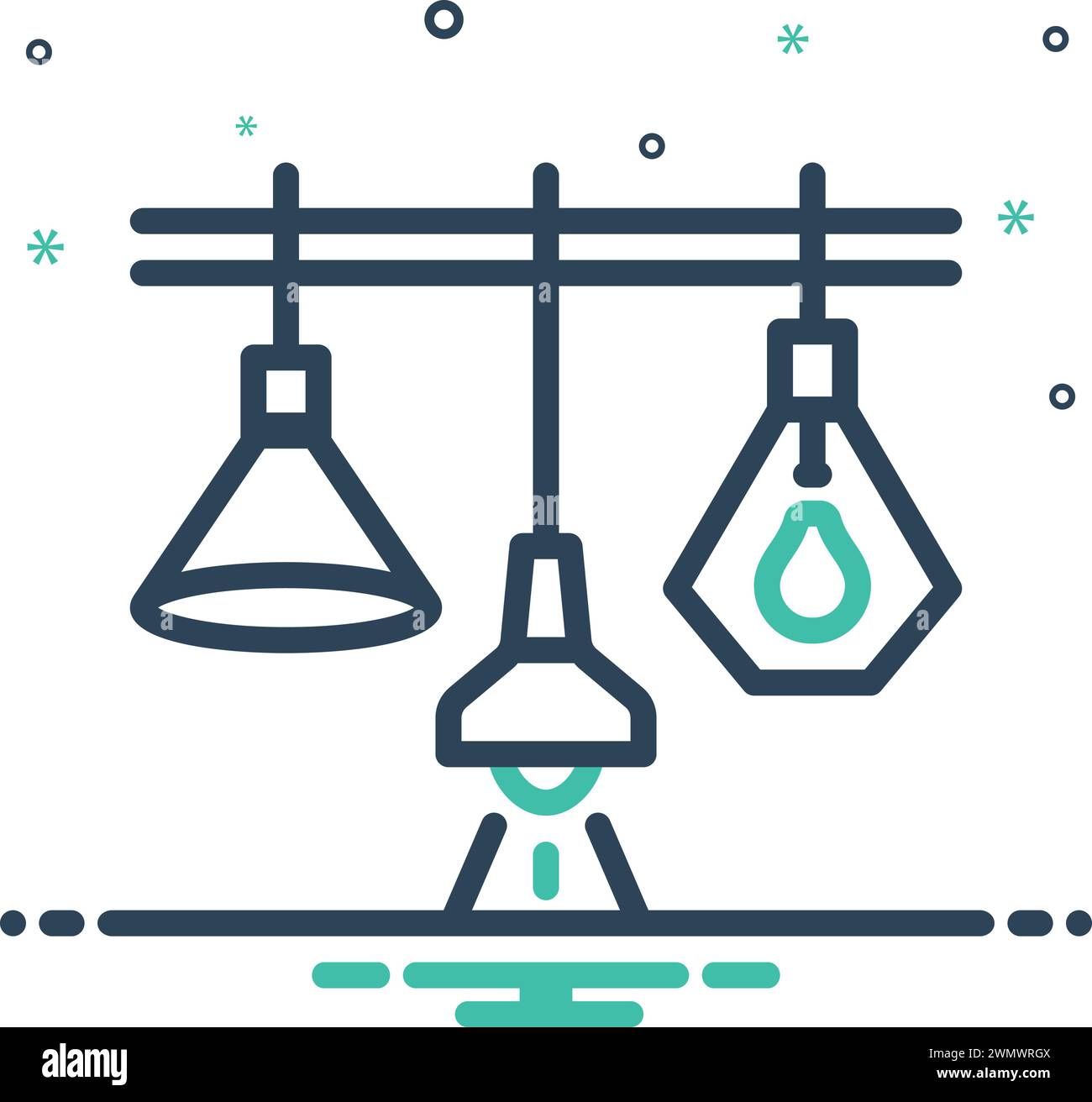 Pendant lights silhouette hi-res stock photography and images - Alamy