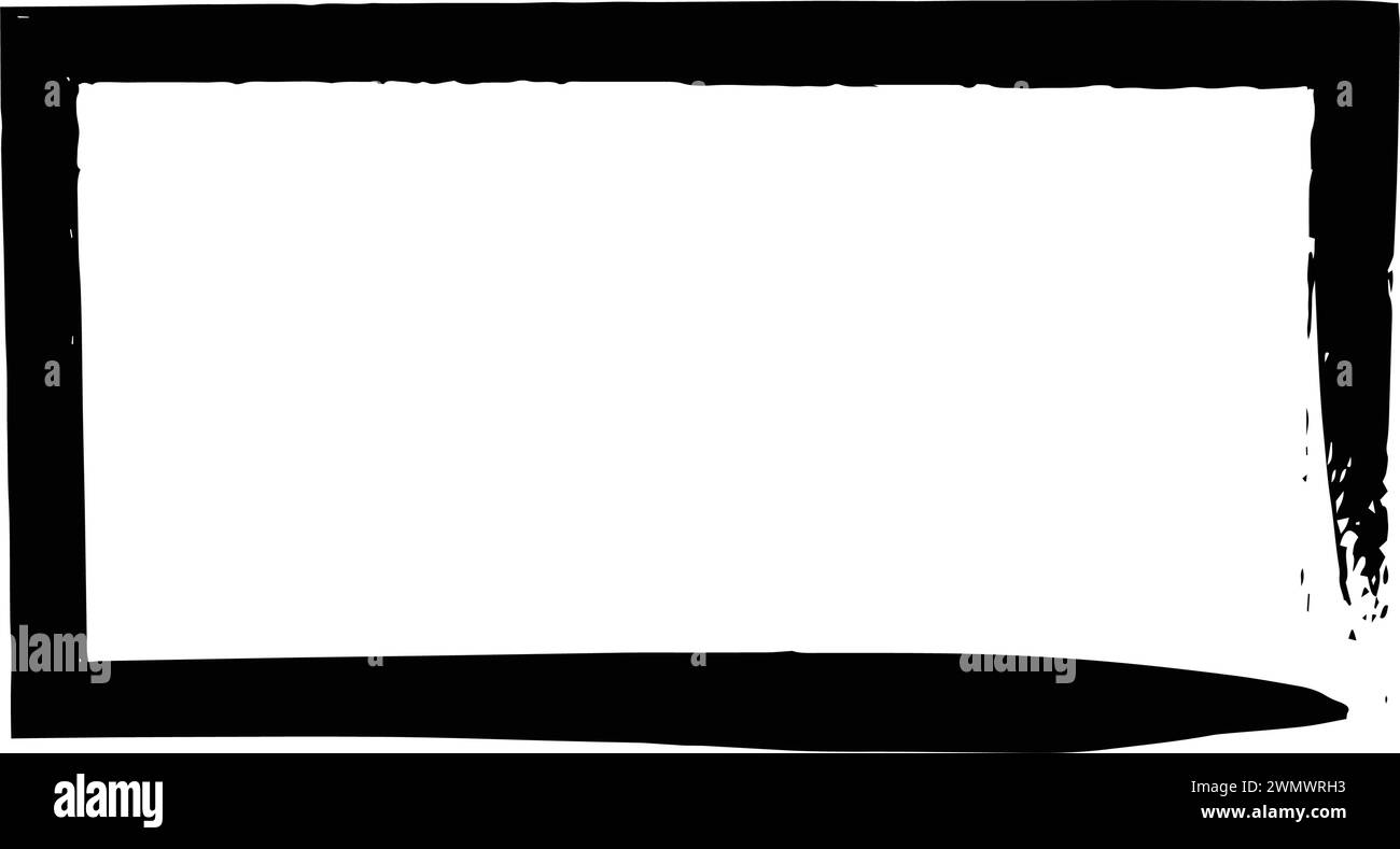 Frame rectangle outline border grunge shape icon, vertical, rectangle ...