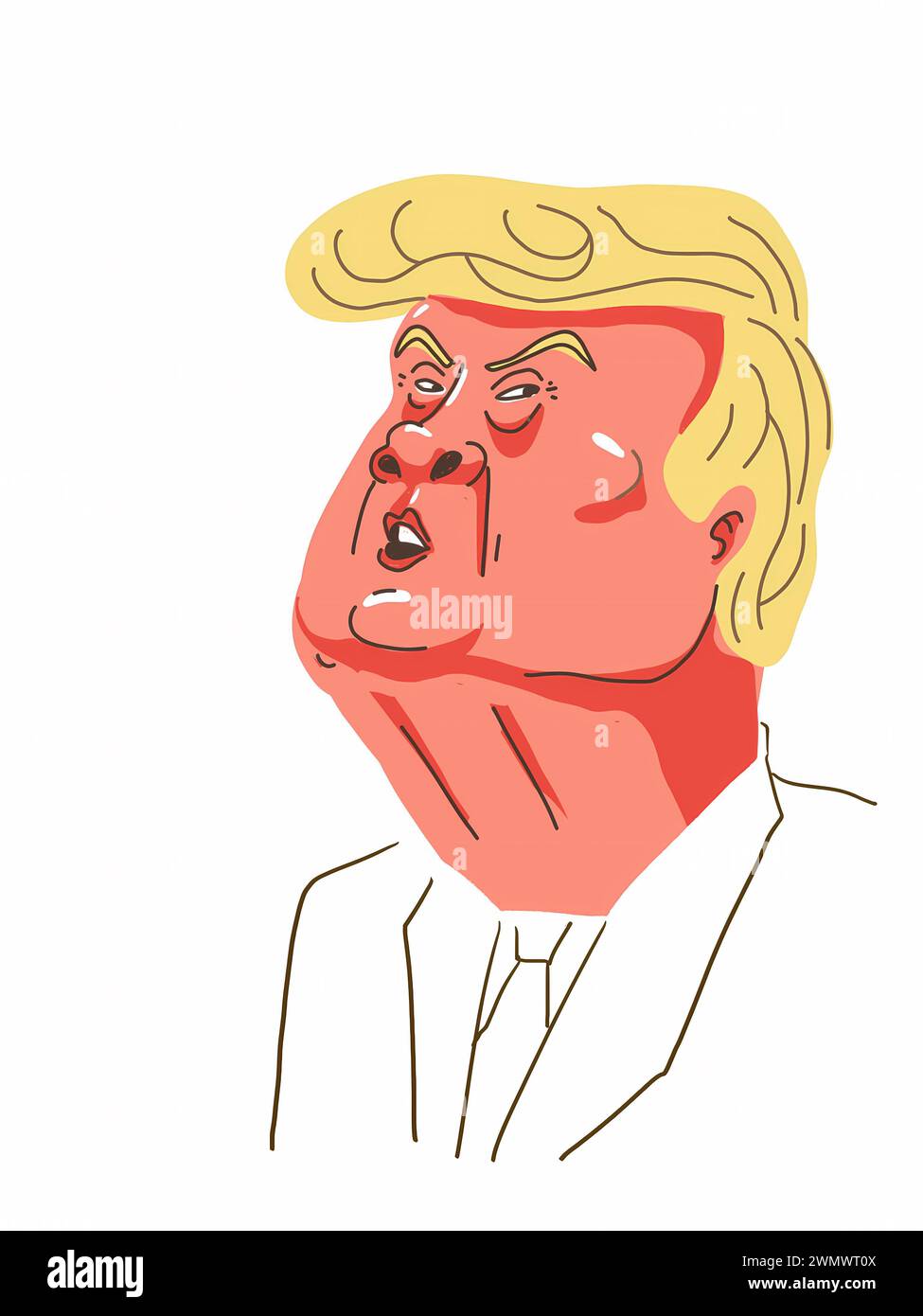 Trump cartoon hi-res stock photography and images - Alamy