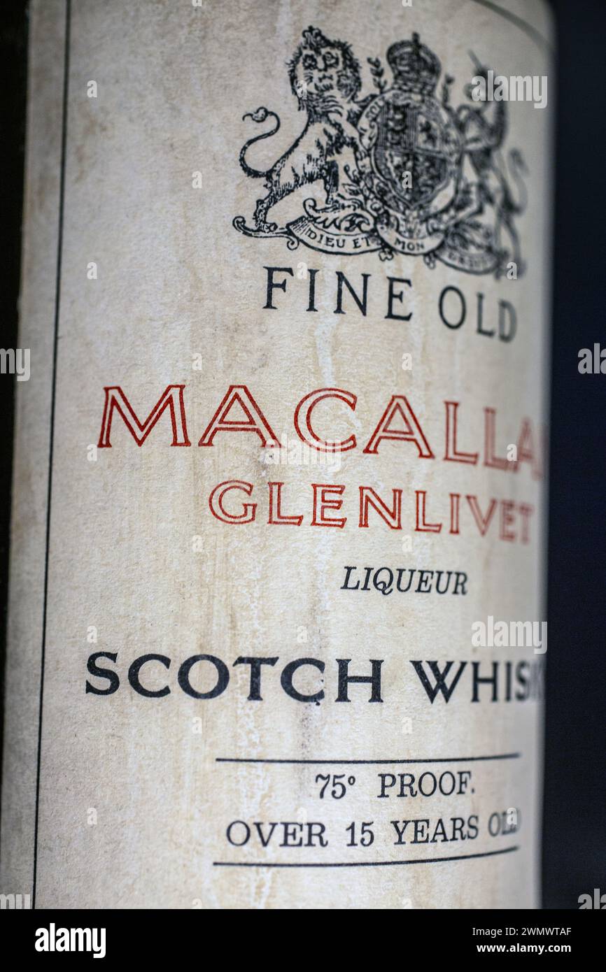 Macallan bottle of the rare single malt whisky Stock Photo - Alamy