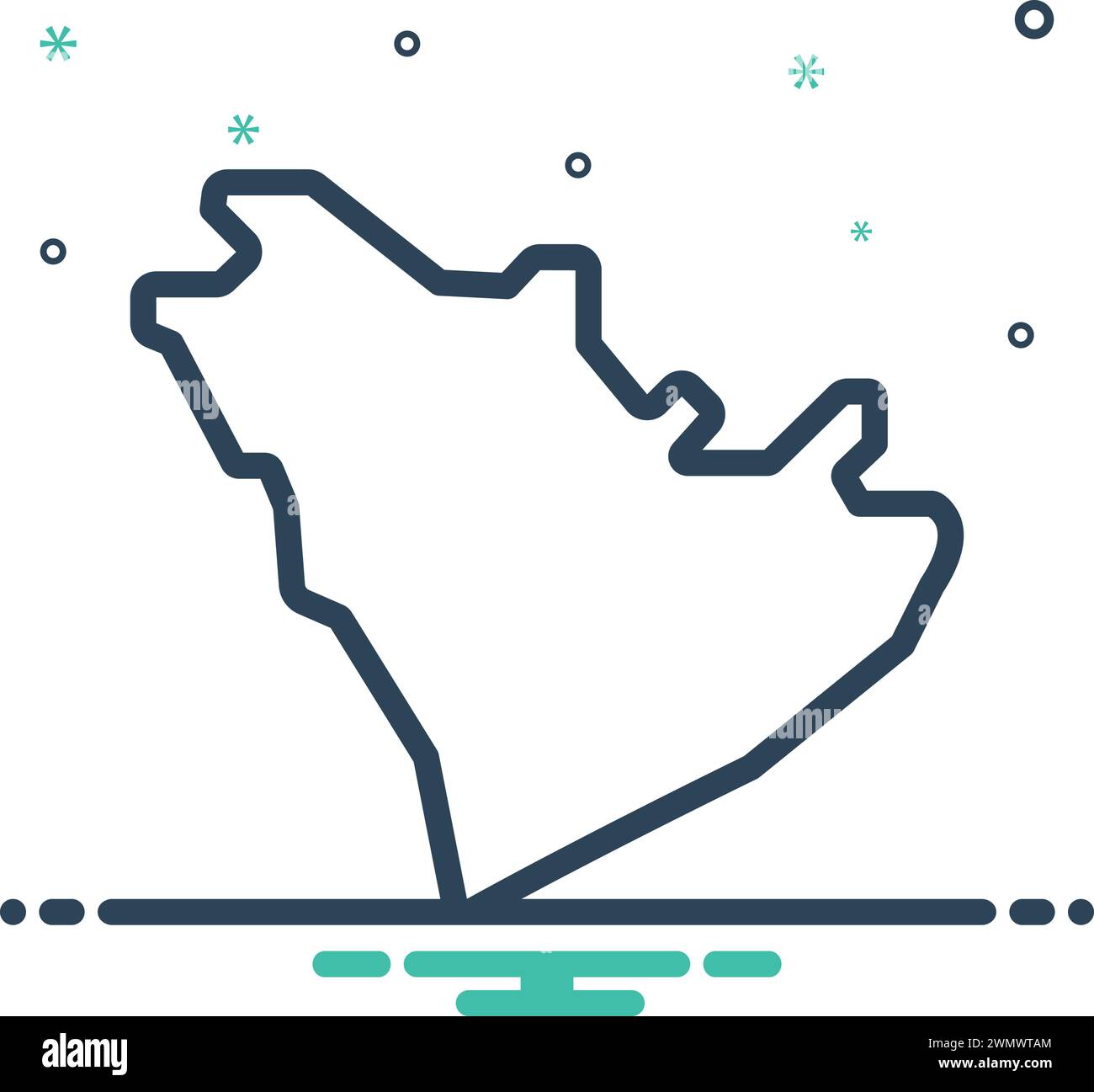 Arabian peninsula map Stock Vector Images - Alamy
