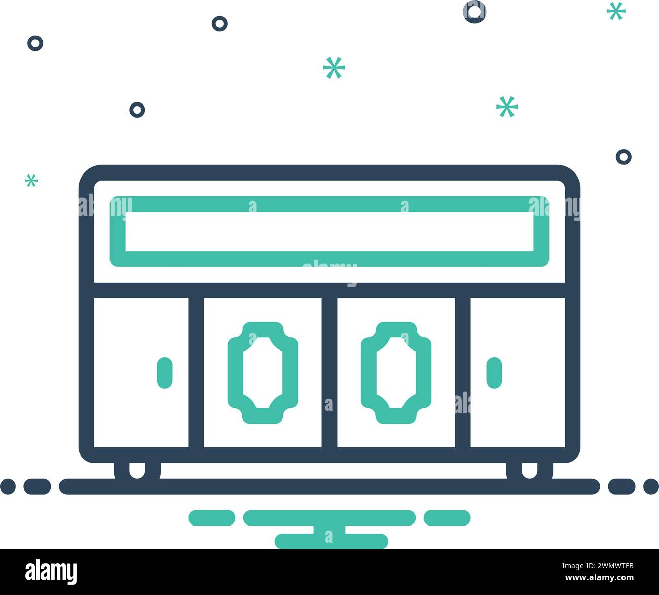 Sideboard cabinet Stock Vector Images - Alamy