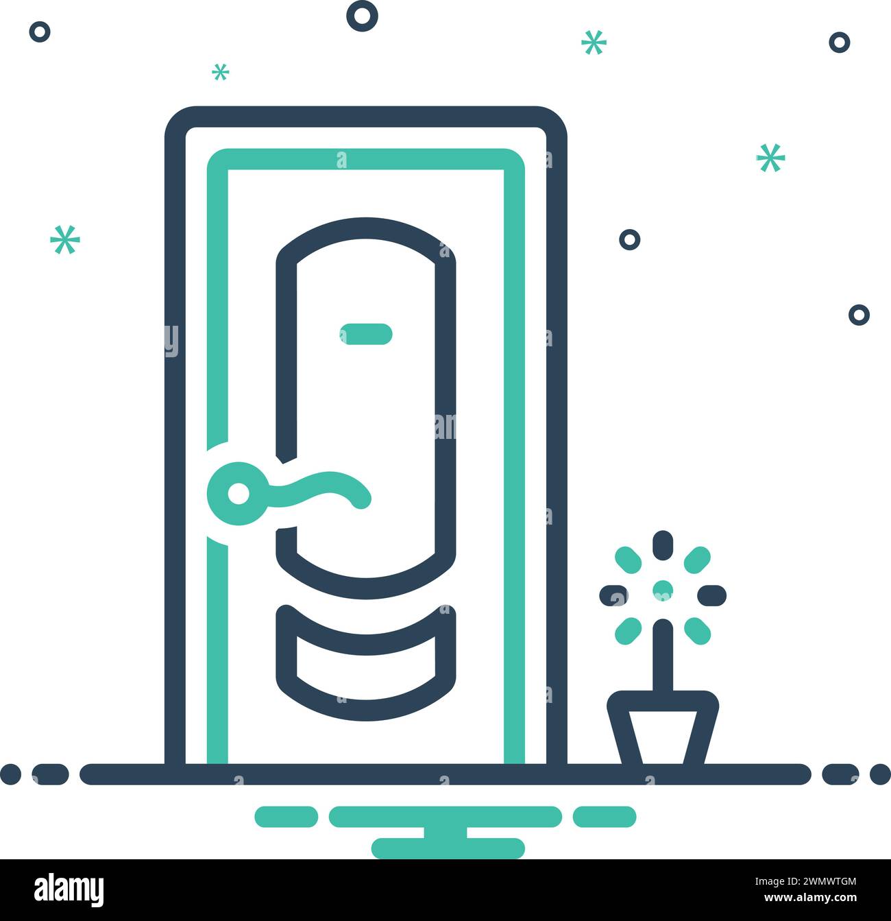 Entryway door gate Stock Vector Images - Alamy