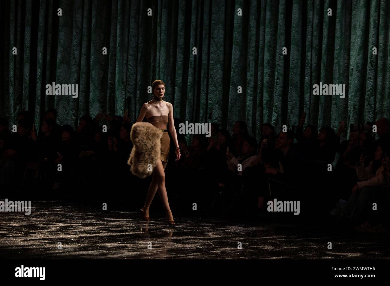 EDS NOTE: NUDITY - Models wear creations as part of the Saint Laurent ...