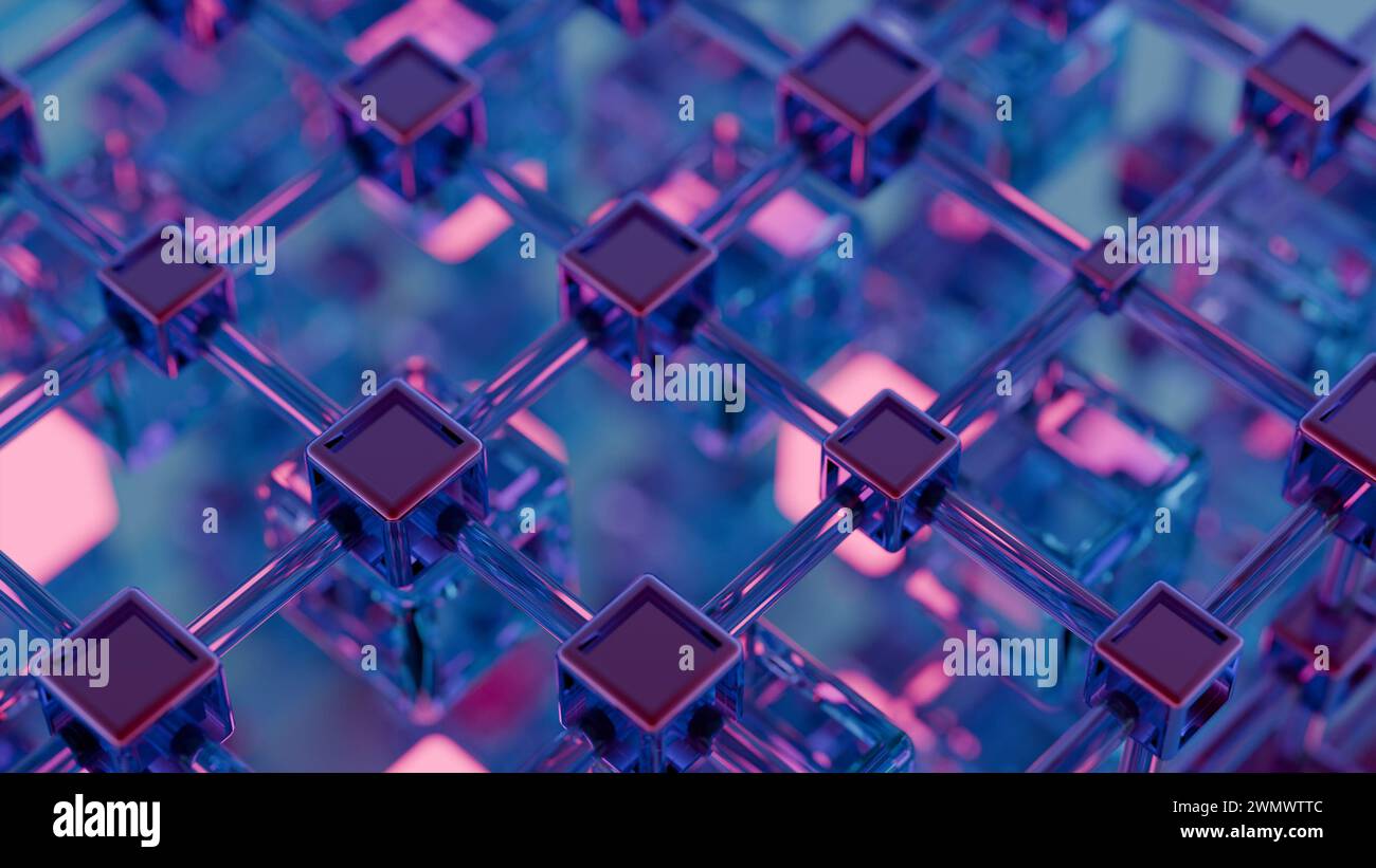 Vivid prismatic shapes morphing in 3D space, creating a visually ...