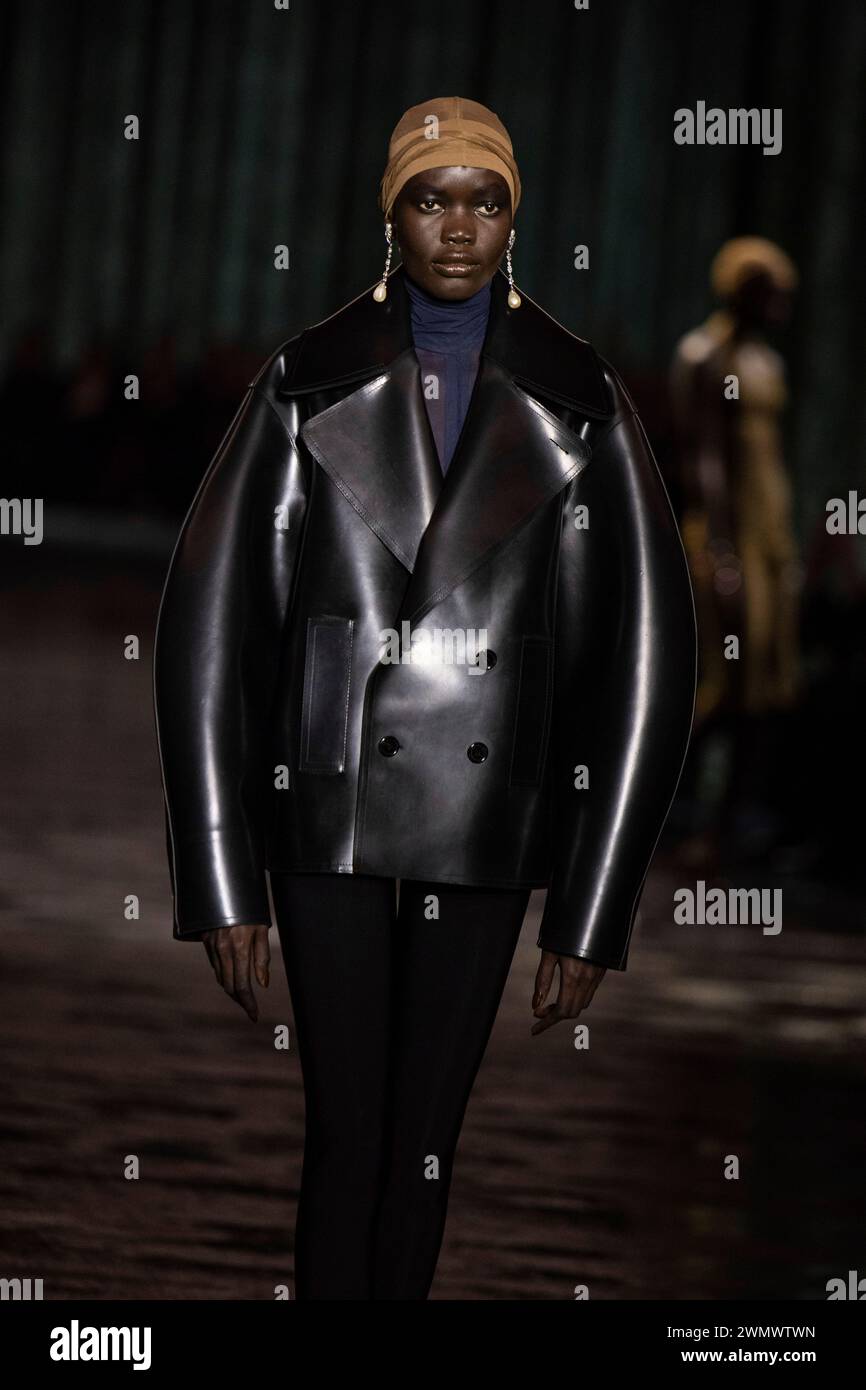 EDS NOTE: NUDITY - Models wear creations as part of the Saint Laurent ...