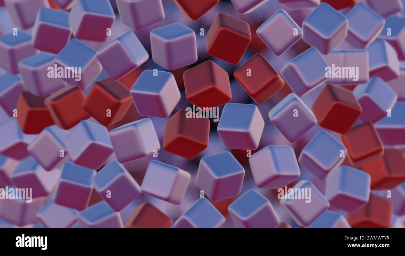 The crystalline structure of a nanomaterial, resembling a kaleidoscope of colors under ...