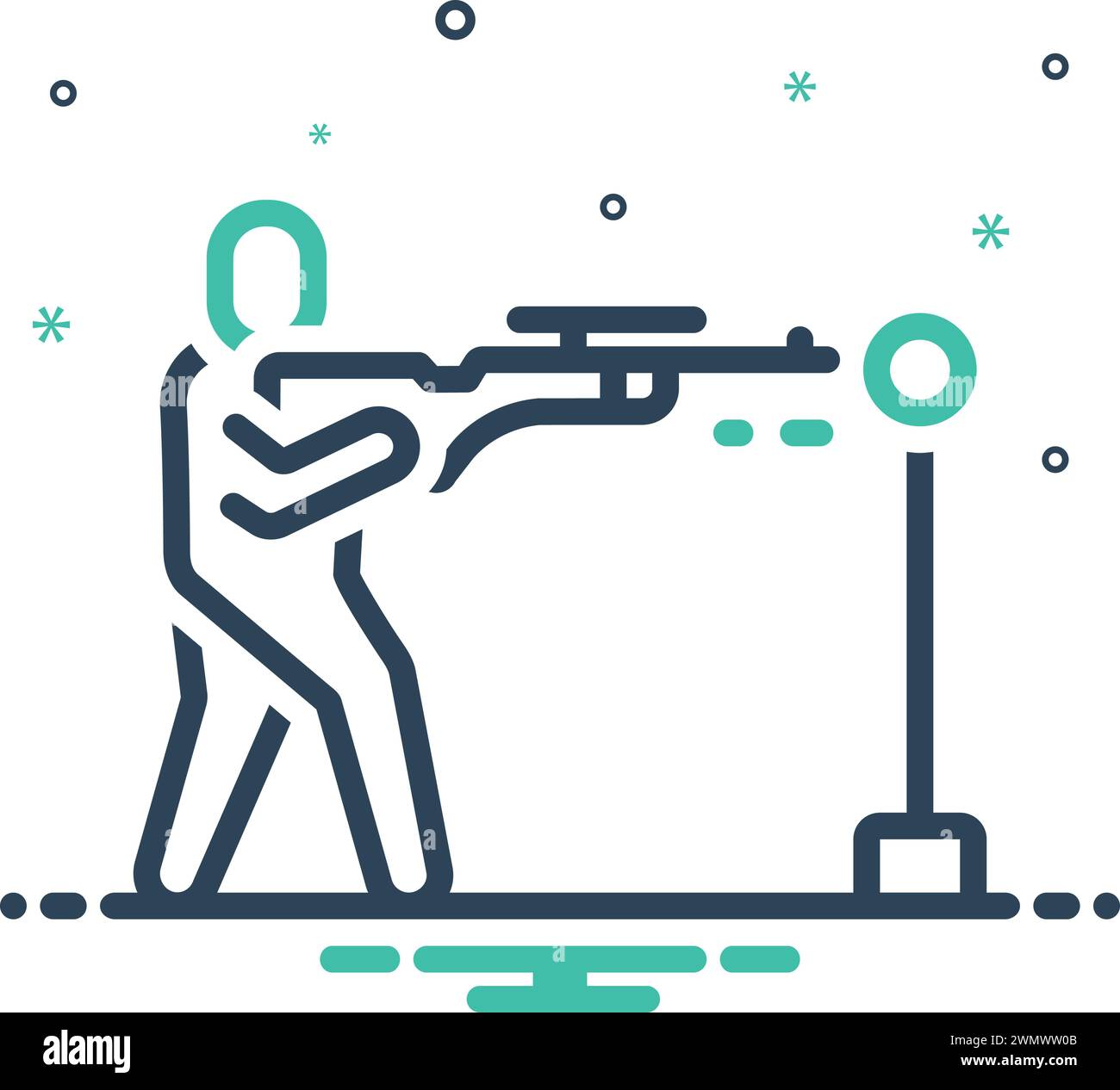 Shooter silhouette Stock Vector Images - Alamy