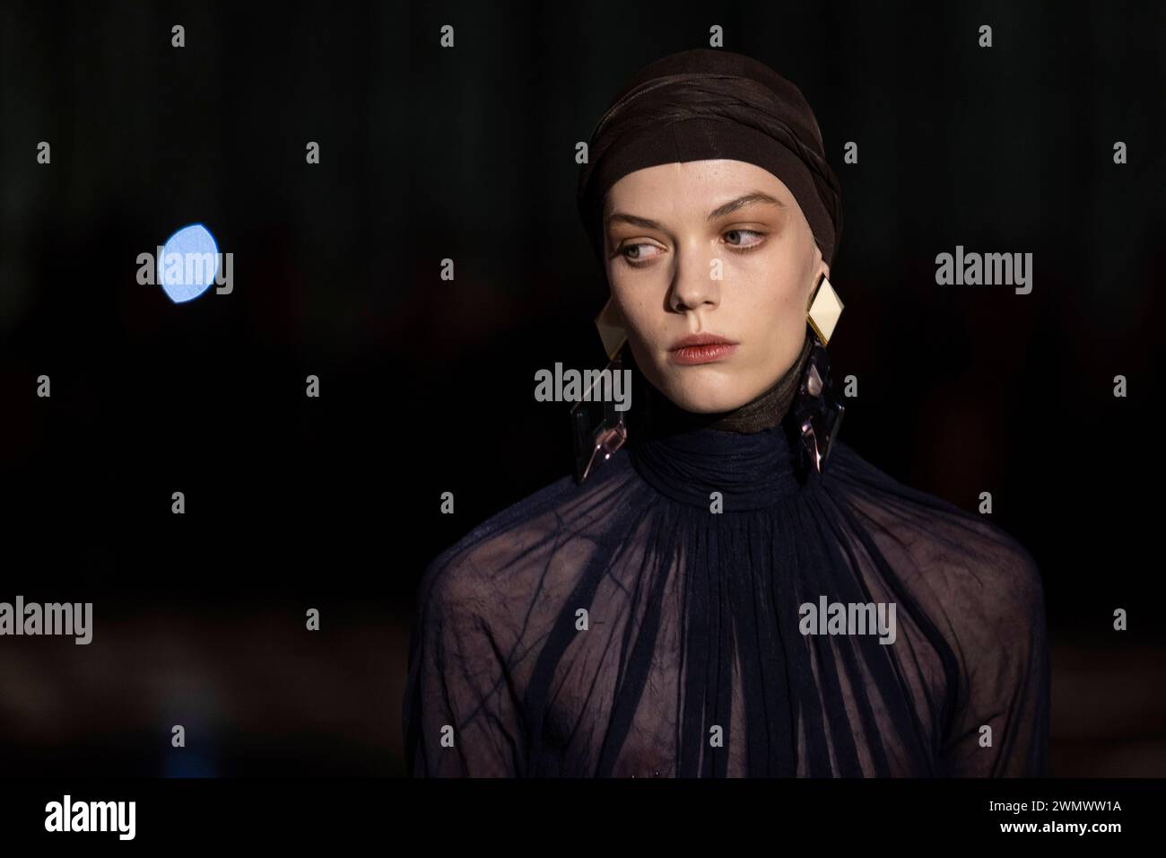 EDS NOTE: NUDITY - Models wear creations as part of the Saint Laurent ...