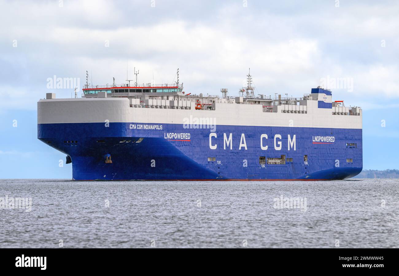 CMA CGM Indianapolis is one of four dual-fuel LNG-powered car carriers ...