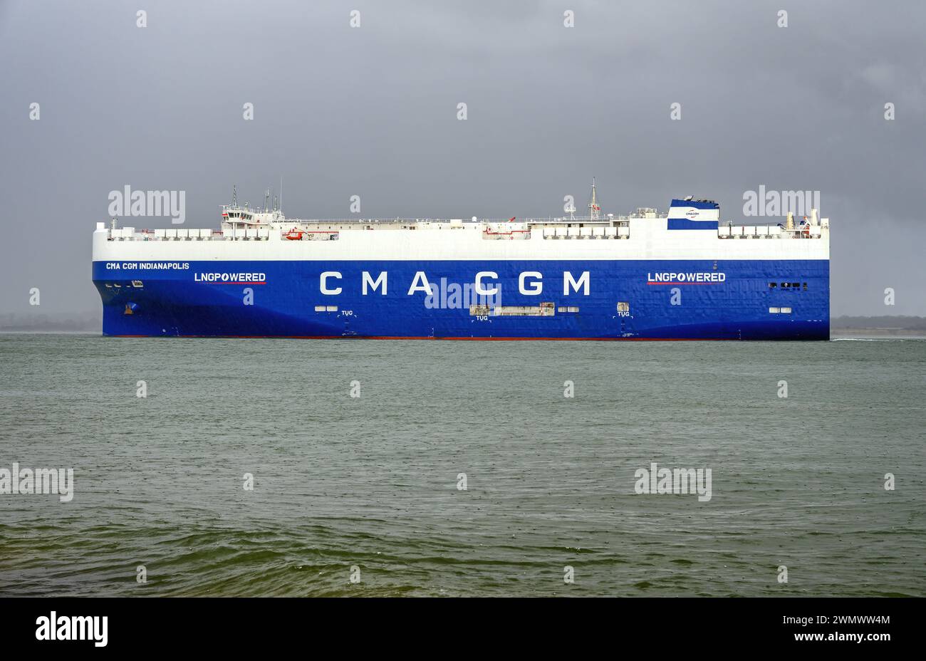CMA CGM Indianapolis is one of four dual-fuel LNG-powered car carriers ...