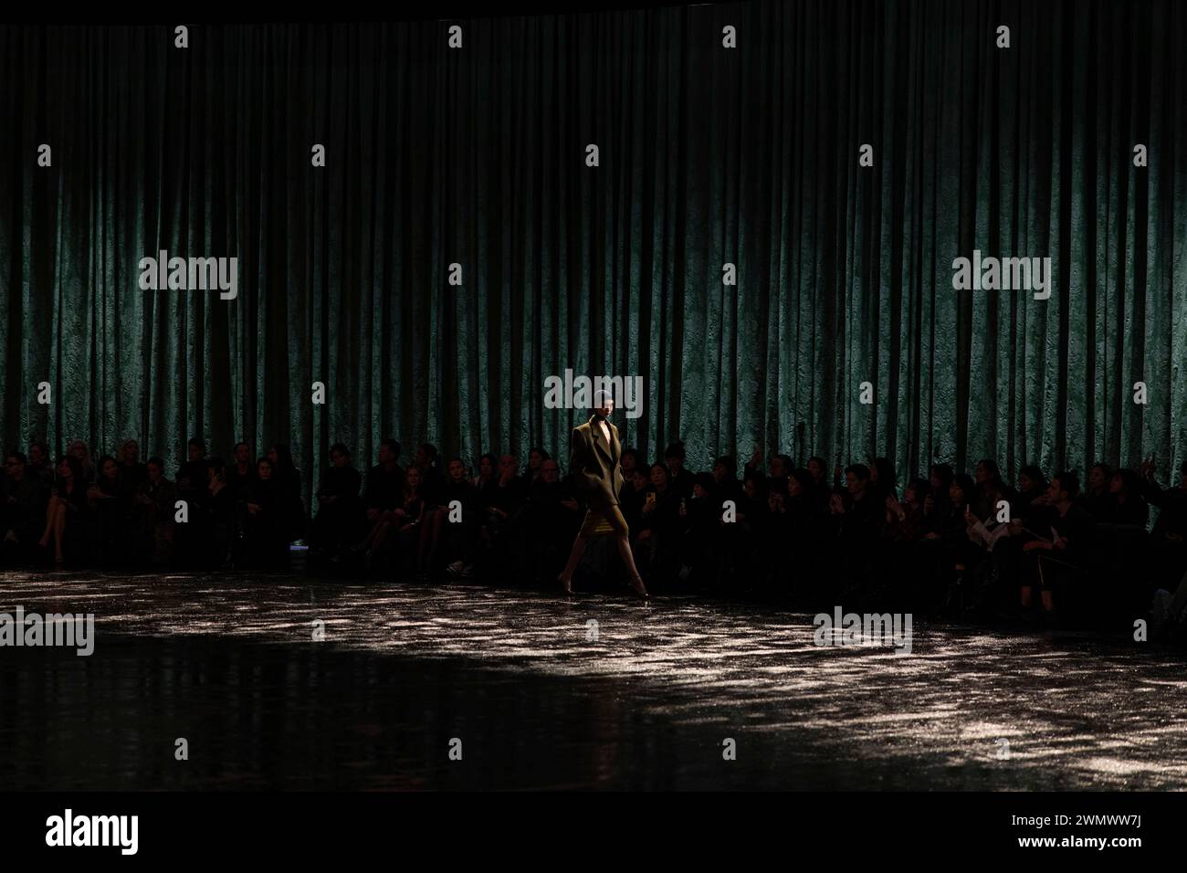 EDS NOTE: NUDITY - Models wear creations as part of the Saint Laurent ...