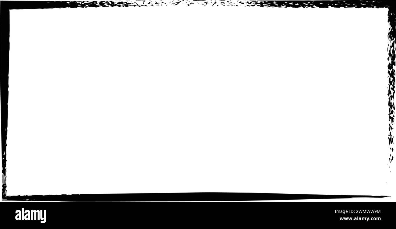 Frame rectangle outline border grunge shape icon, vertical, rectangle ...
