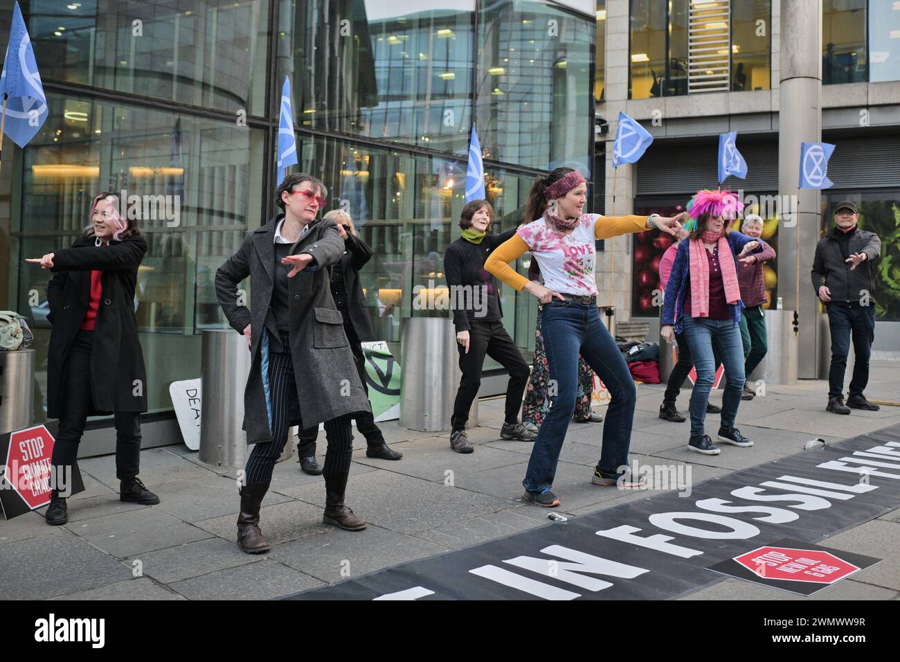Edinburgh Scotland, UK 28 February 2024. Extinction Rebellion Scotland ...