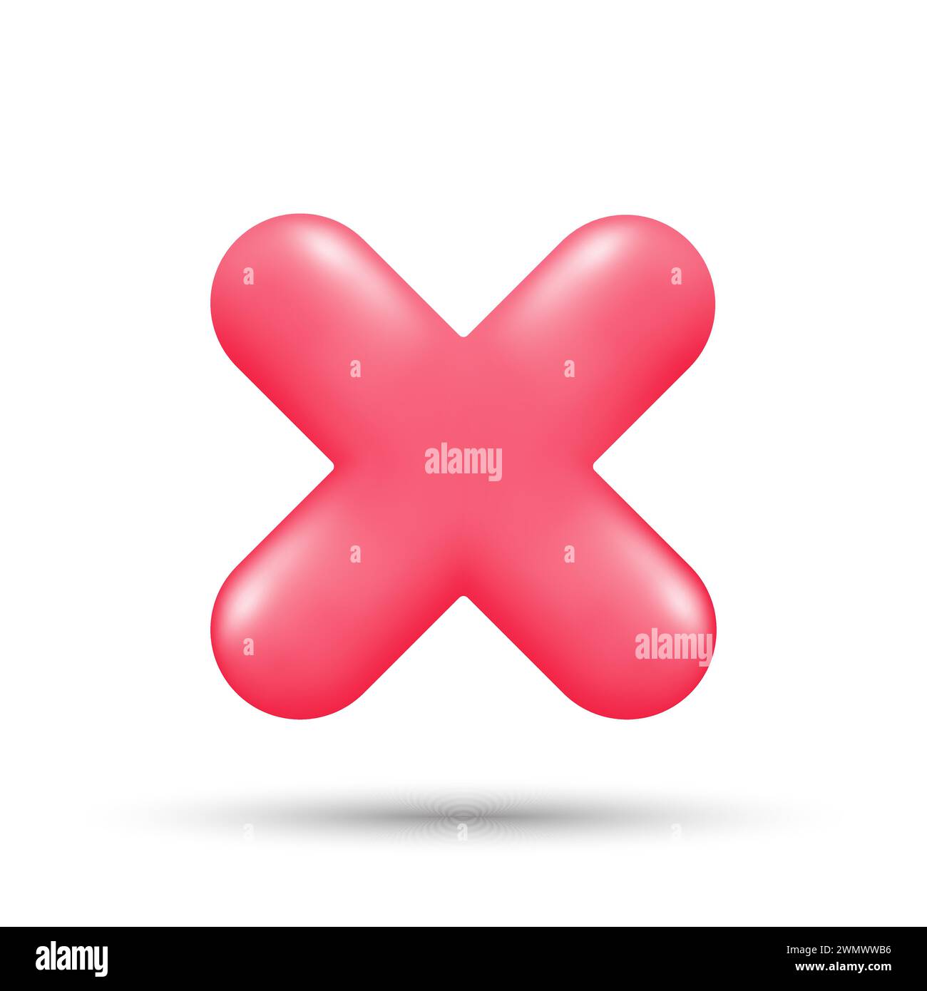 3d rejection icon. Cancel cross or delete sign. Forbidden x symbol ... 3d rejection icon. Cancel cross or delete sign. Forbidden x symbol ...