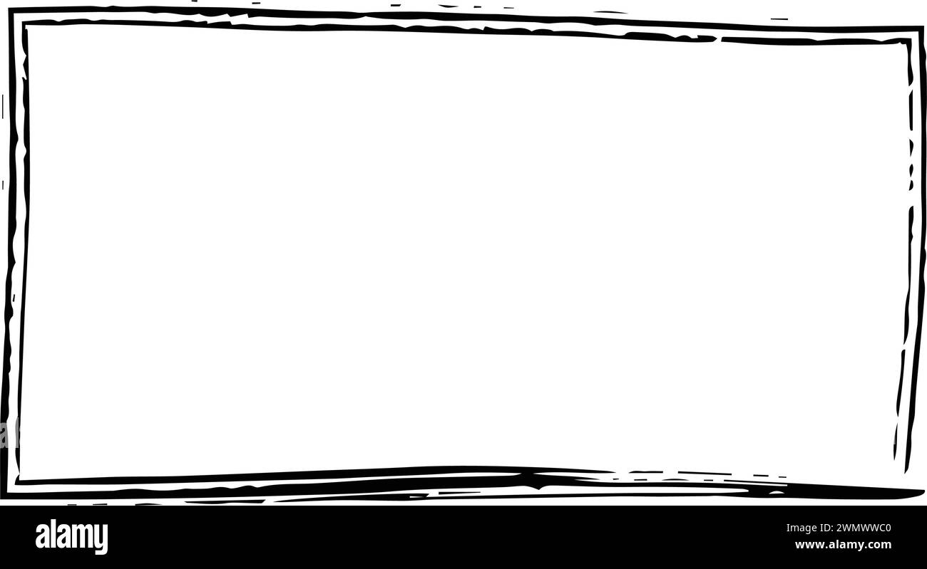 Frame rectangle outline border grunge shape icon, vertical, rectangle ...