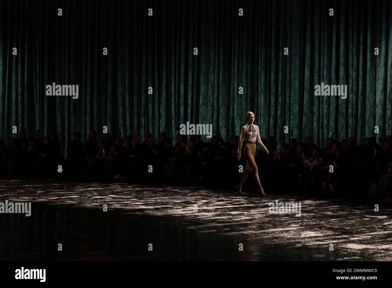 EDS NOTE: NUDITY - Models wear creations as part of the Saint Laurent ...