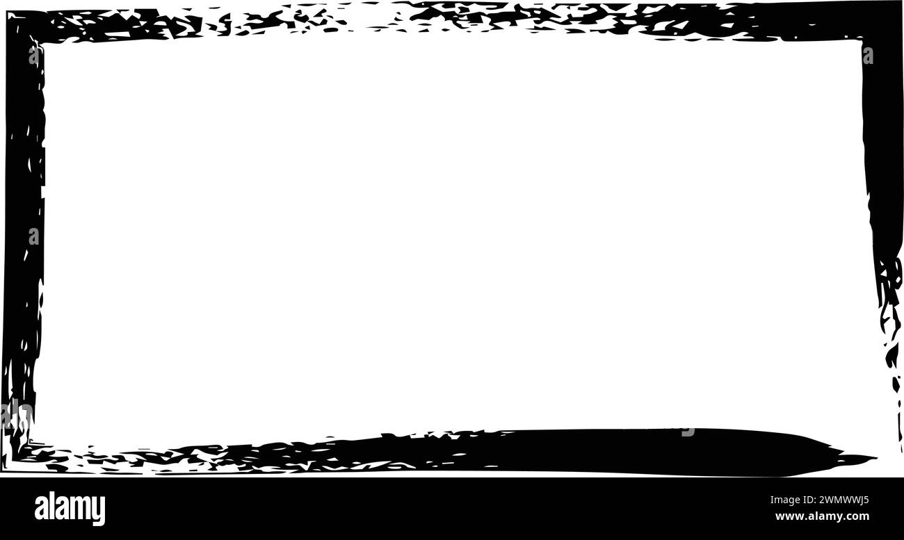 Frame rectangle outline border grunge shape icon, vertical, rectangle ...