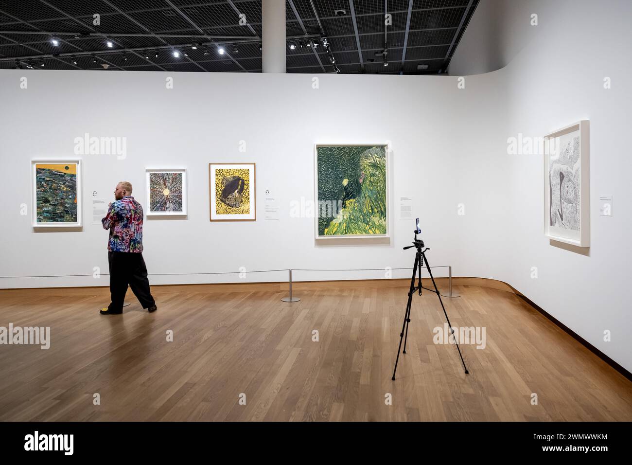 AMSTERDAM - Overview of works by Matthew Wong in the exhibition in the ...