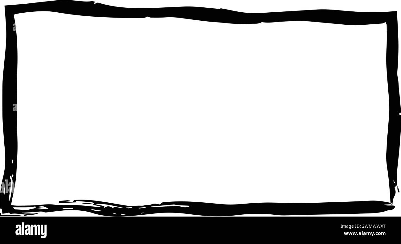 Frame rectangle outline border grunge shape icon, vertical, rectangle ...