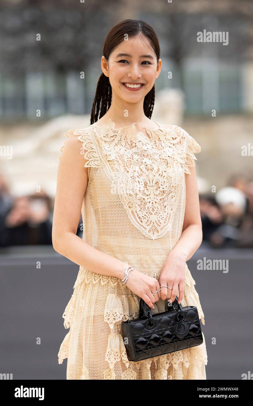 Yuko Araki arrives for the Christian Dior Fall/Winter 2024-2025 ready-to-wear collection ...