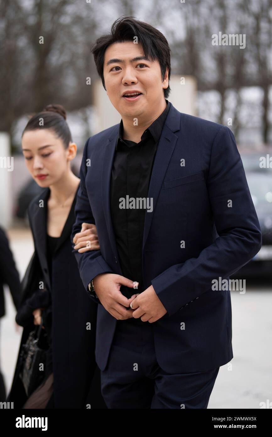 Gina Alice Redlinger, from left, and Lang Lang arrive for the Christian ...