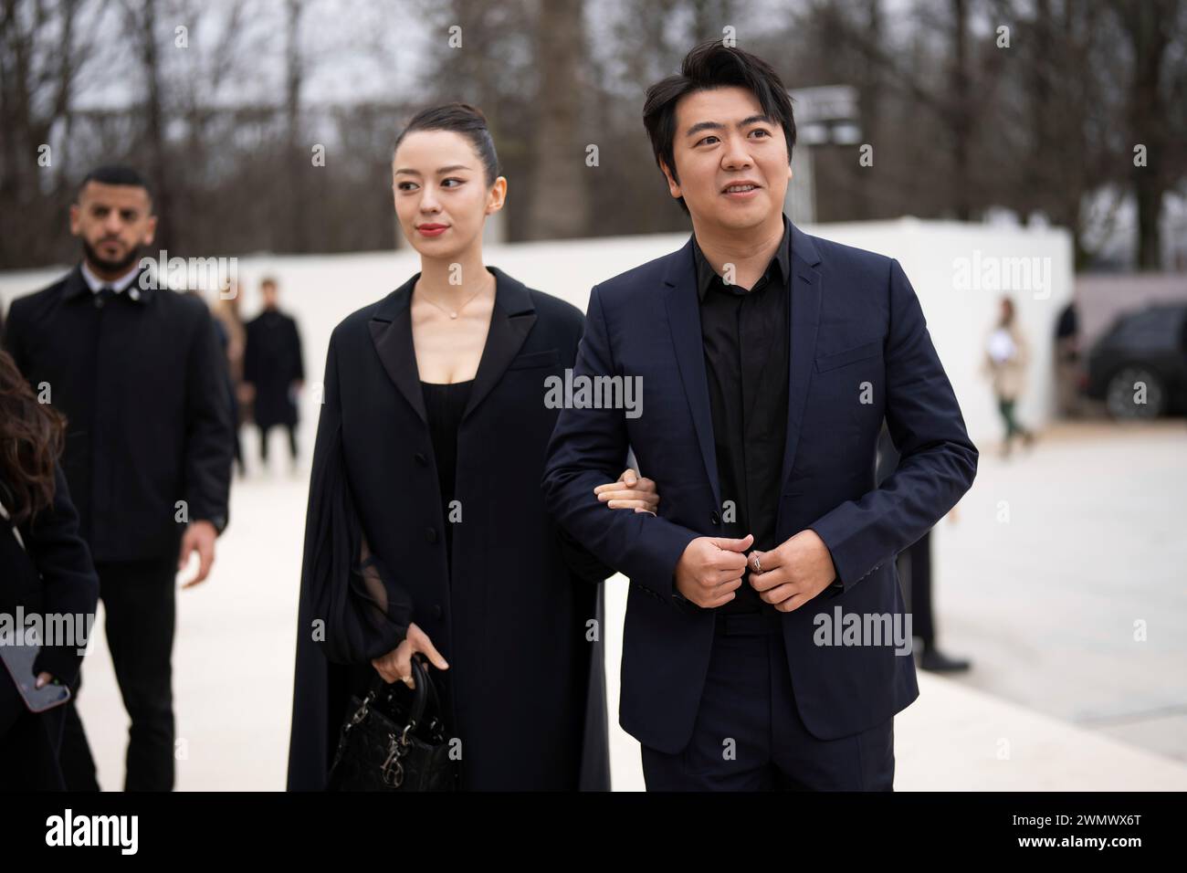 Gina Alice Redlinger, from left, and Lang Lang arrive for the Christian ...
