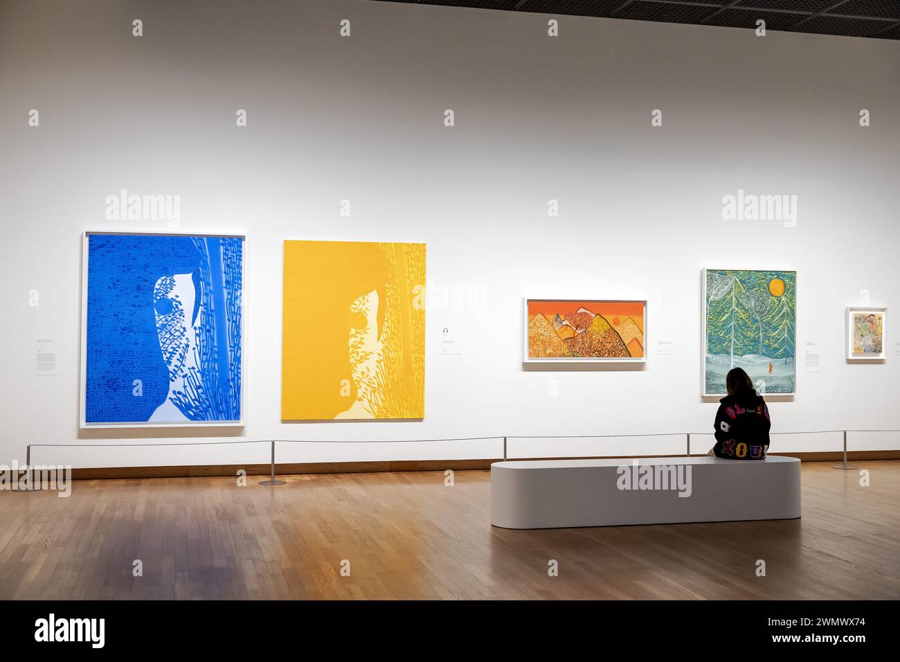 AMSTERDAM - Overview of works by Matthew Wong in the exhibition in the ...