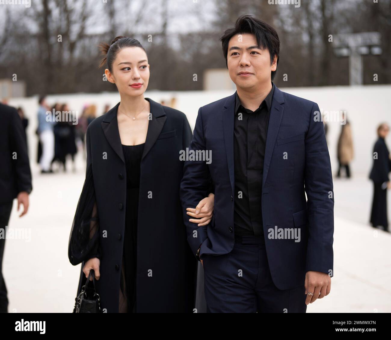 Gina Alice Redlinger, from left, and Lang Lang arrive for the Christian ...
